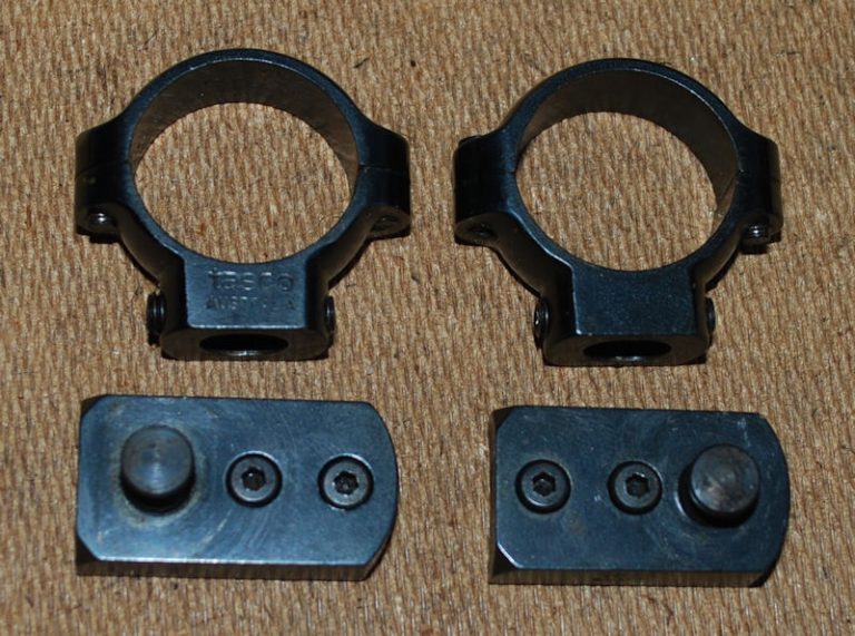STEYR MANNLICHER SCHOENAUER WINDAGE ADJUSTABLE MOUNTS AND INCH RINGS ...