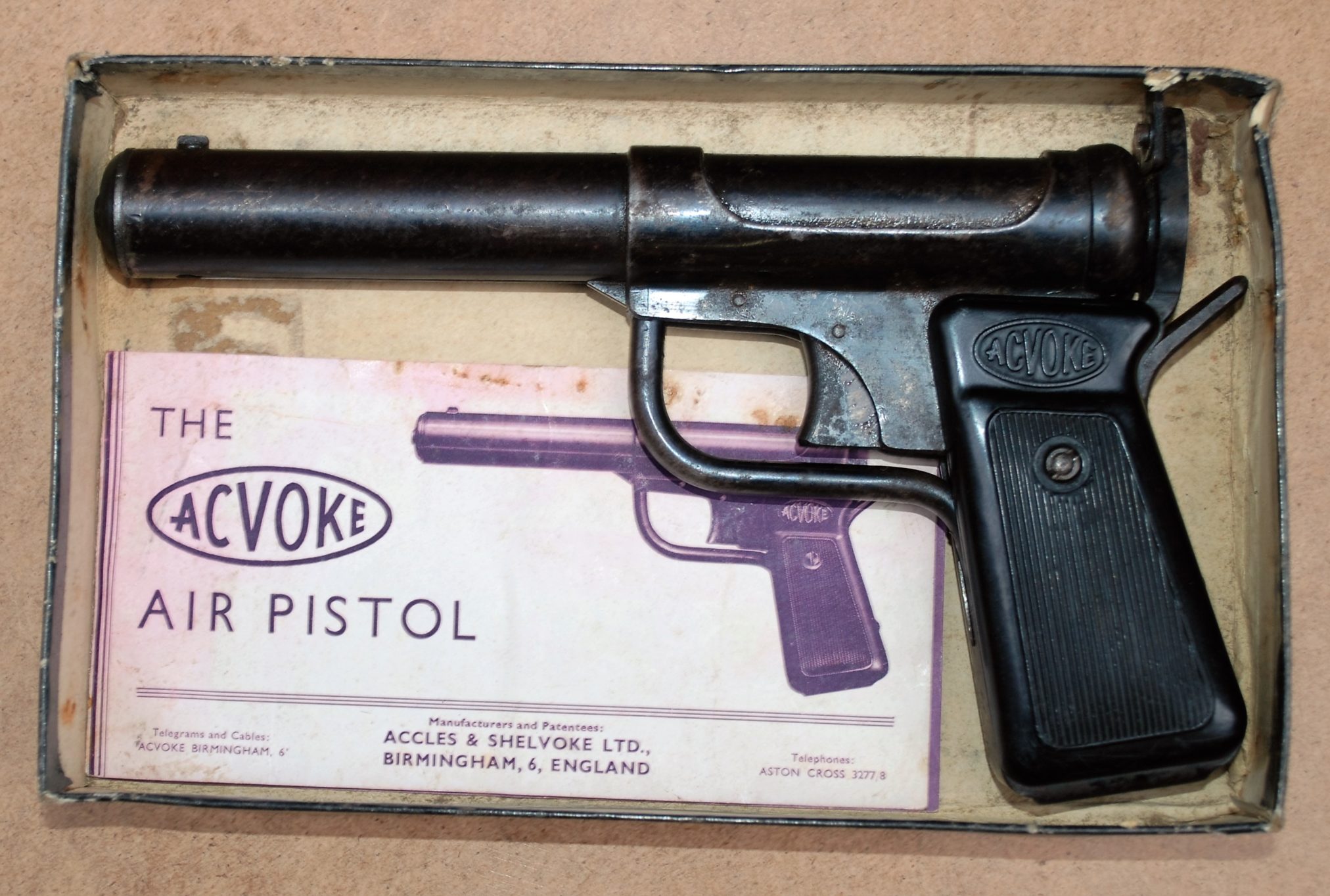 ACVOKE (ACCLES and SHELVOKE) .177 (4.5mm) AIR PISTOL. - Emma Custom Rifles