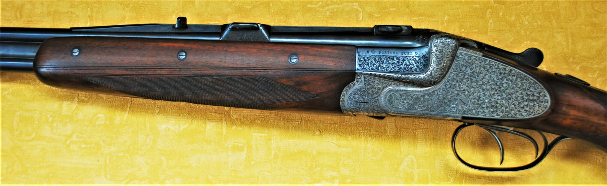 FORTUNA 9.3 X74R OVER AND UNDER DOUBLE RIFLE. - Emma Custom Rifles