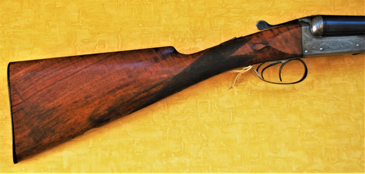 H. CLARKE & SONS 12G SIDE BY SIDE SHOTGUN. - Emma Custom Rifles