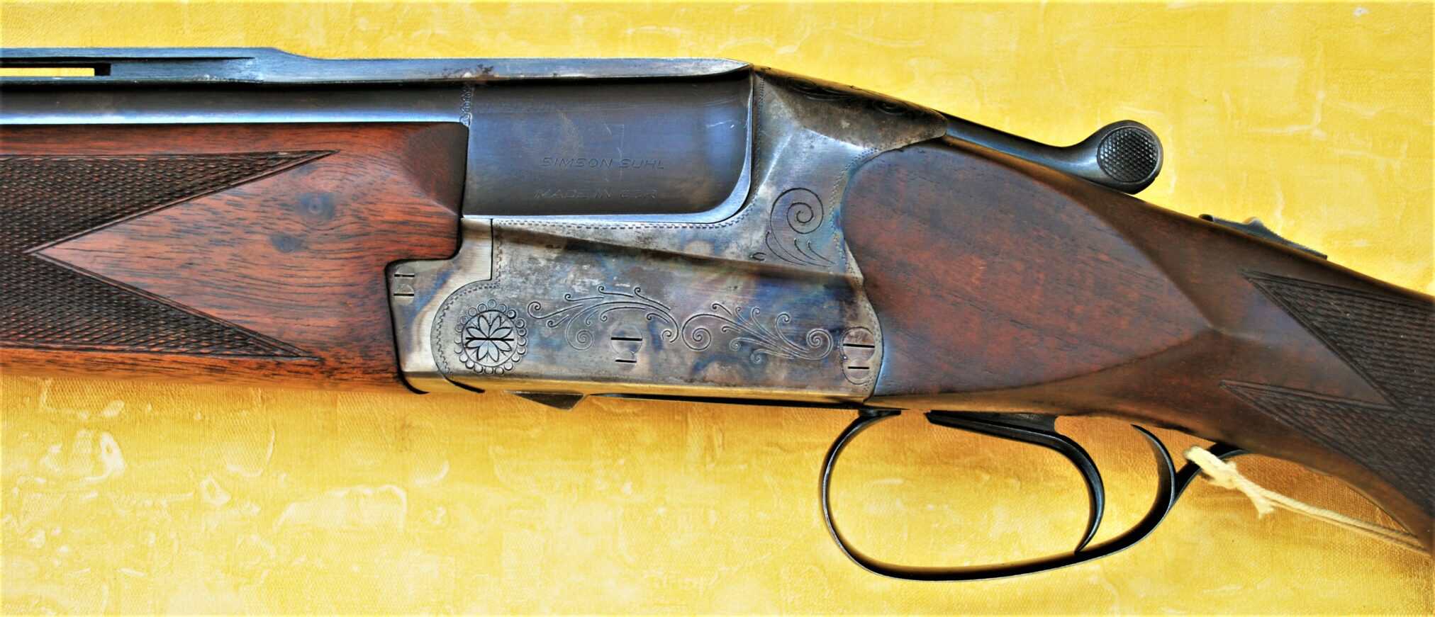 SIMSON SUHL GERMANY 12G OVER AND UNDER SHOTGUN. - Emma Custom Rifles