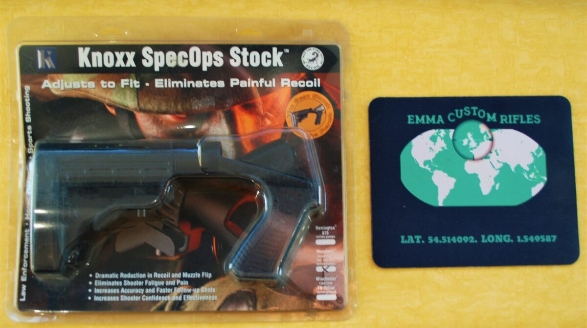 KNOX AXIOM COMPOSITE MOSSBERG COMPETITION STOCK. - Emma Custom Rifles