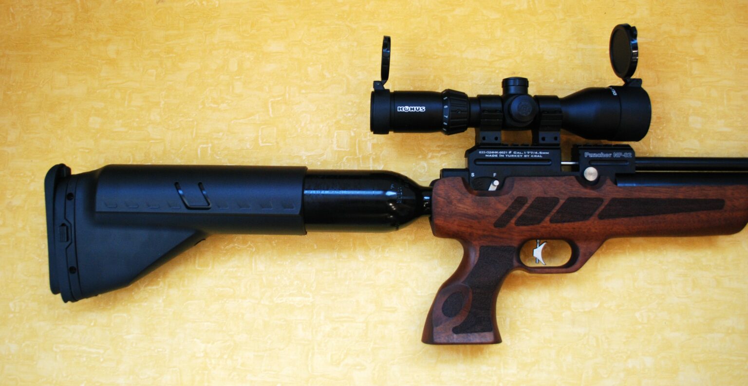 KRAL NP02 BLACK WALNUT LEVER ACTION .22 (5.5mm) PCP AIR RIFLE. - Emma ...