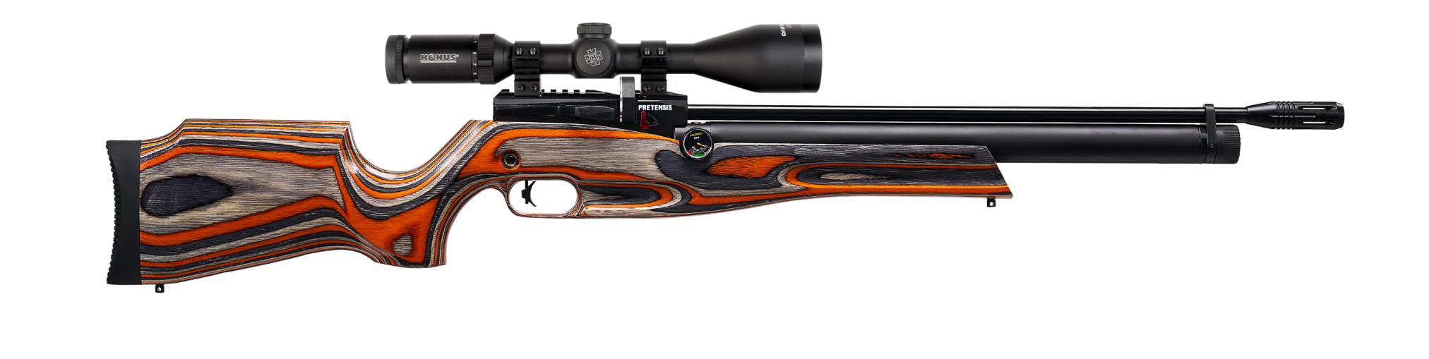 REXIMEX PRETENSIS ORANGE LAMINATED PCP AIR RIFLE - Emma Custom Rifles