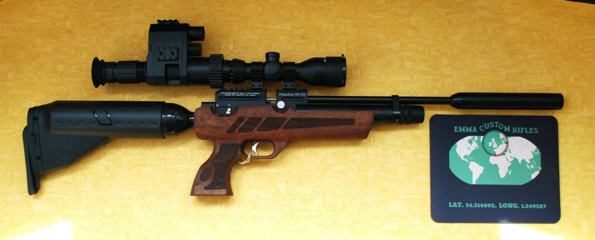 KRAL NP02 BLACK WALNUT LEVER ACTION .22 (5.5mm) DEDICATED NIGHT VISION ...