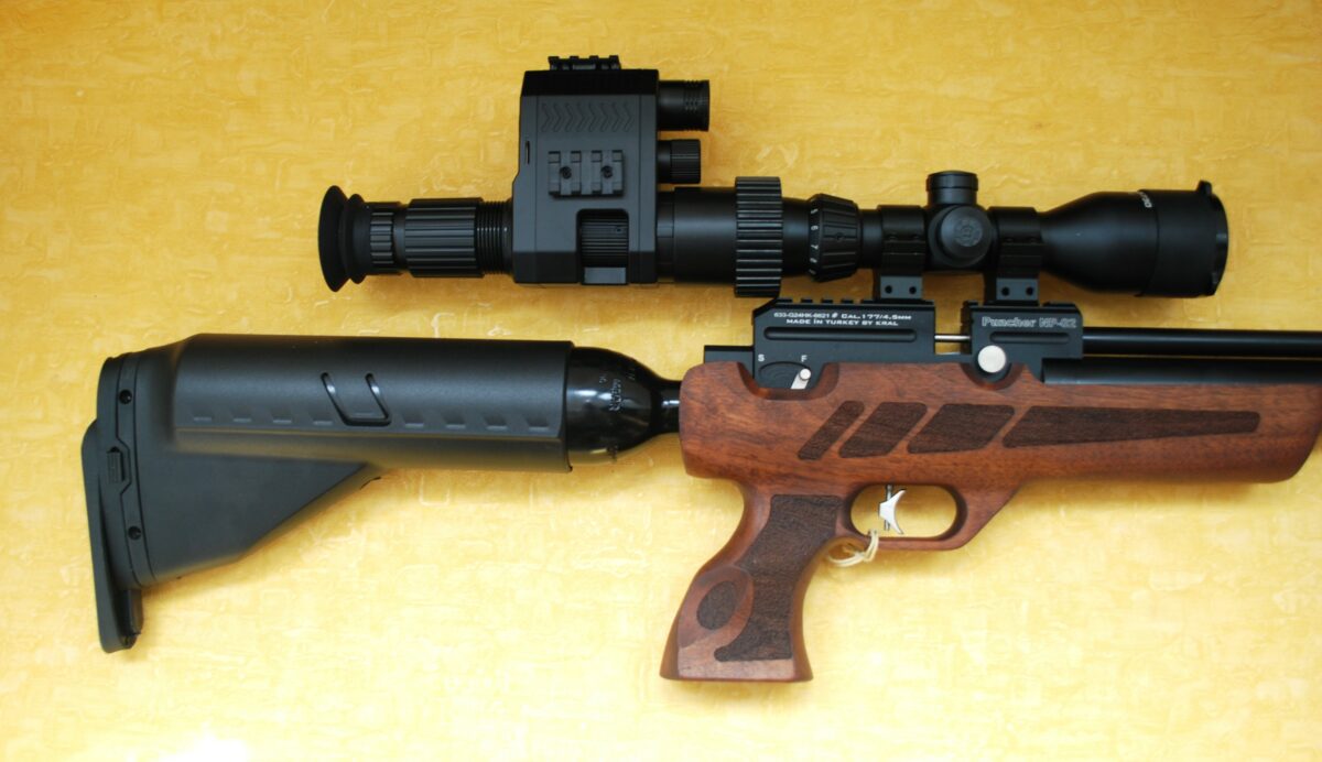 KRAL NP02 BLACK WALNUT LEVER ACTION .22 (5.5mm) DEDICATED NIGHT VISION ...