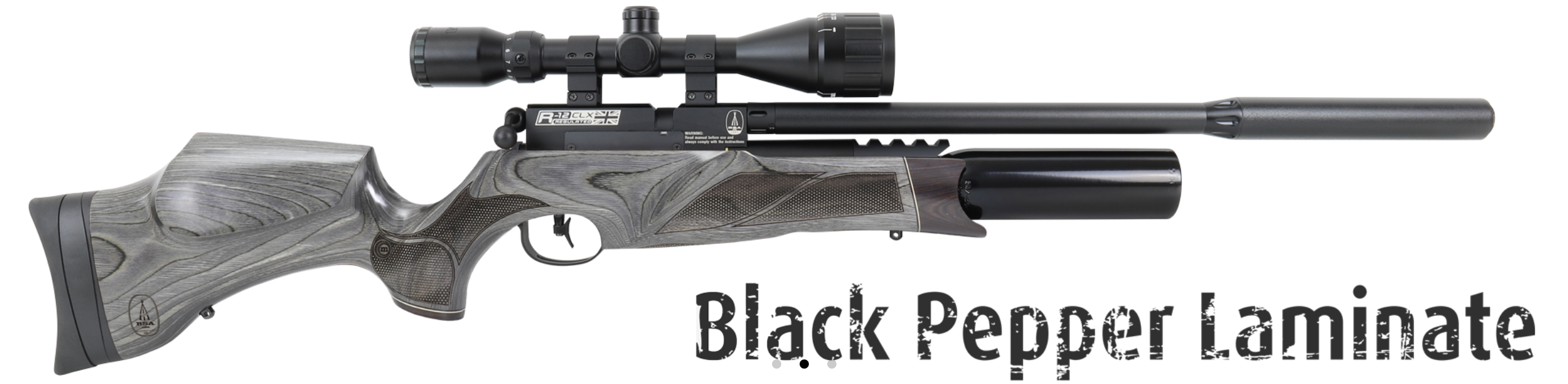 BSA R12 CLX BOLT ACTION PCP AIR RIFLE BLACK PEPPER LAMINATE STANDARD ...
