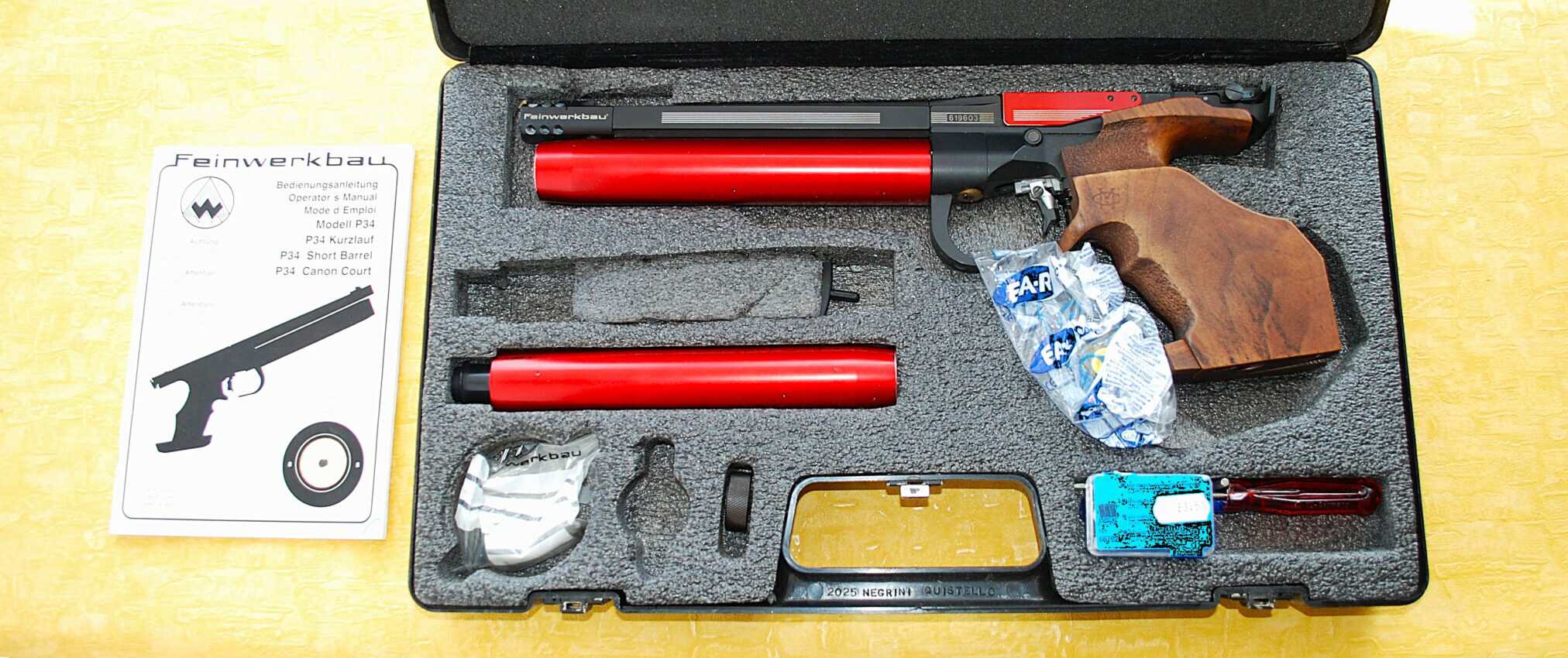 FEINWERKBAU .177 (4.5mm) P34 MATCH TARGET PCP PISTOL. - Emma Custom Rifles